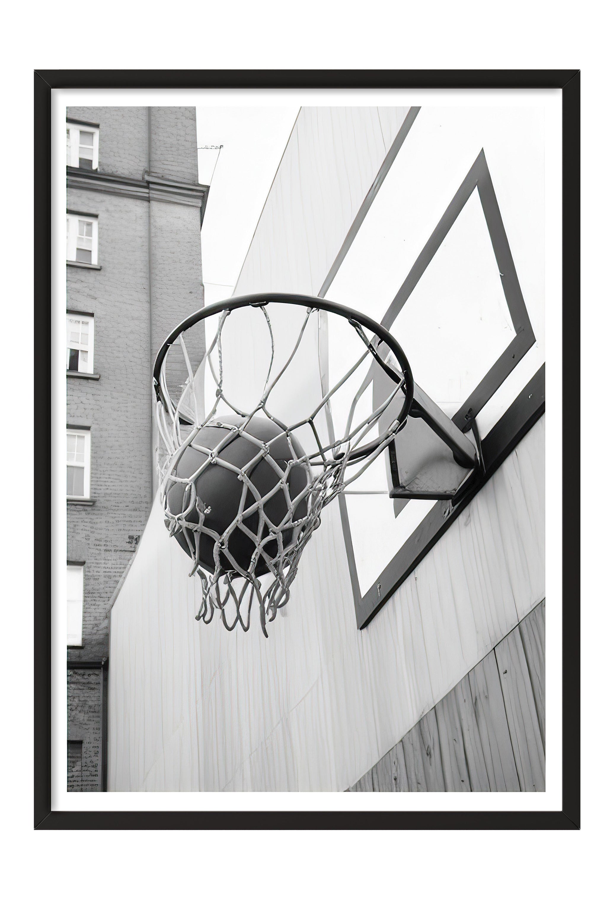 Basketball Score Çerçeveli Tablo, Siyah Çerçeve ve Poster, Duvar Tablo