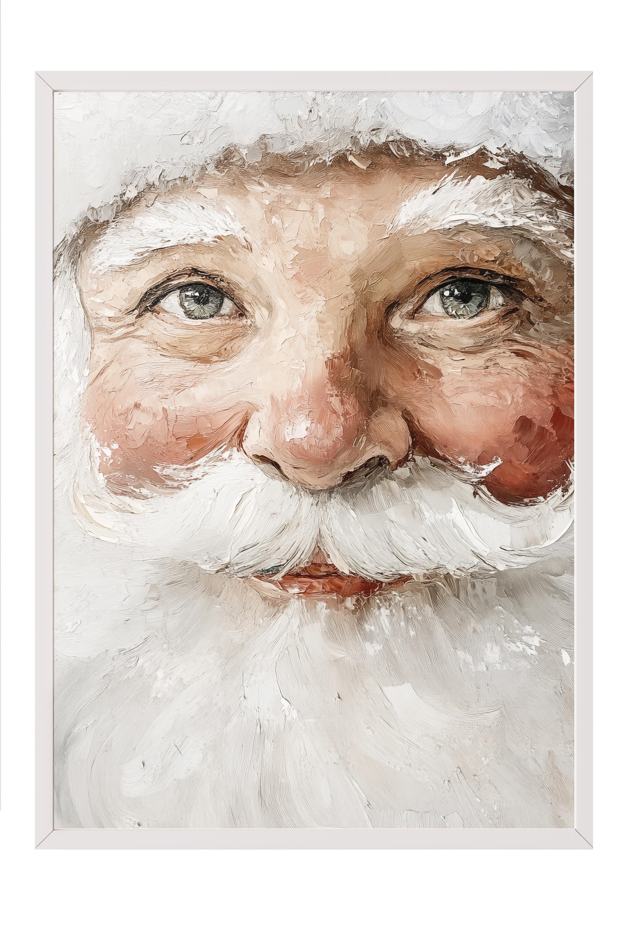 Beyaz Çerçeveli Tablo, Sanatsal Tasarım Duvar Tablosu, Yılbaşı Comfort