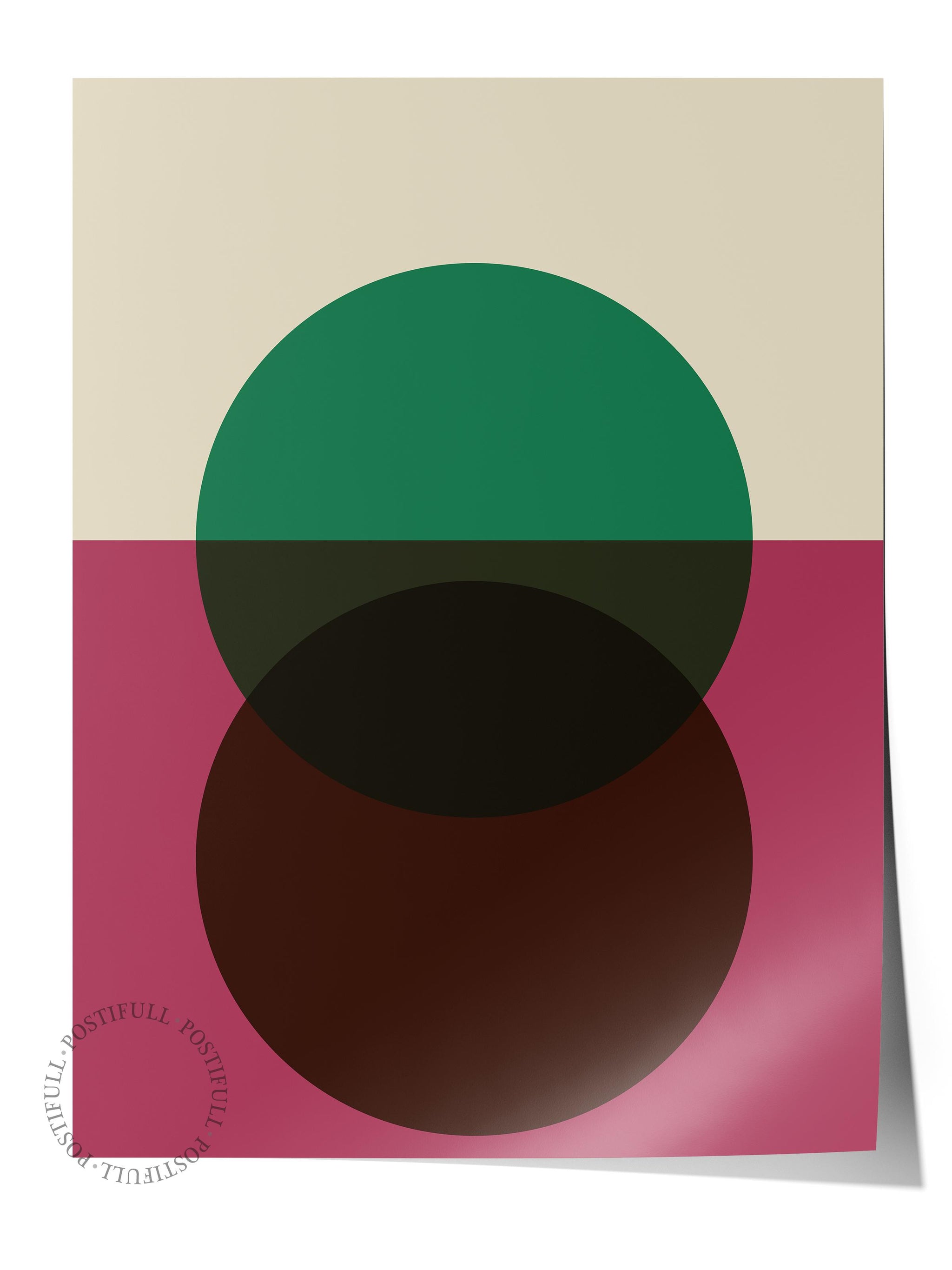 Çerçevesiz Poster, Bauhaus Serisi, Bordo Duvar Posteri, Duvar Dekoru,