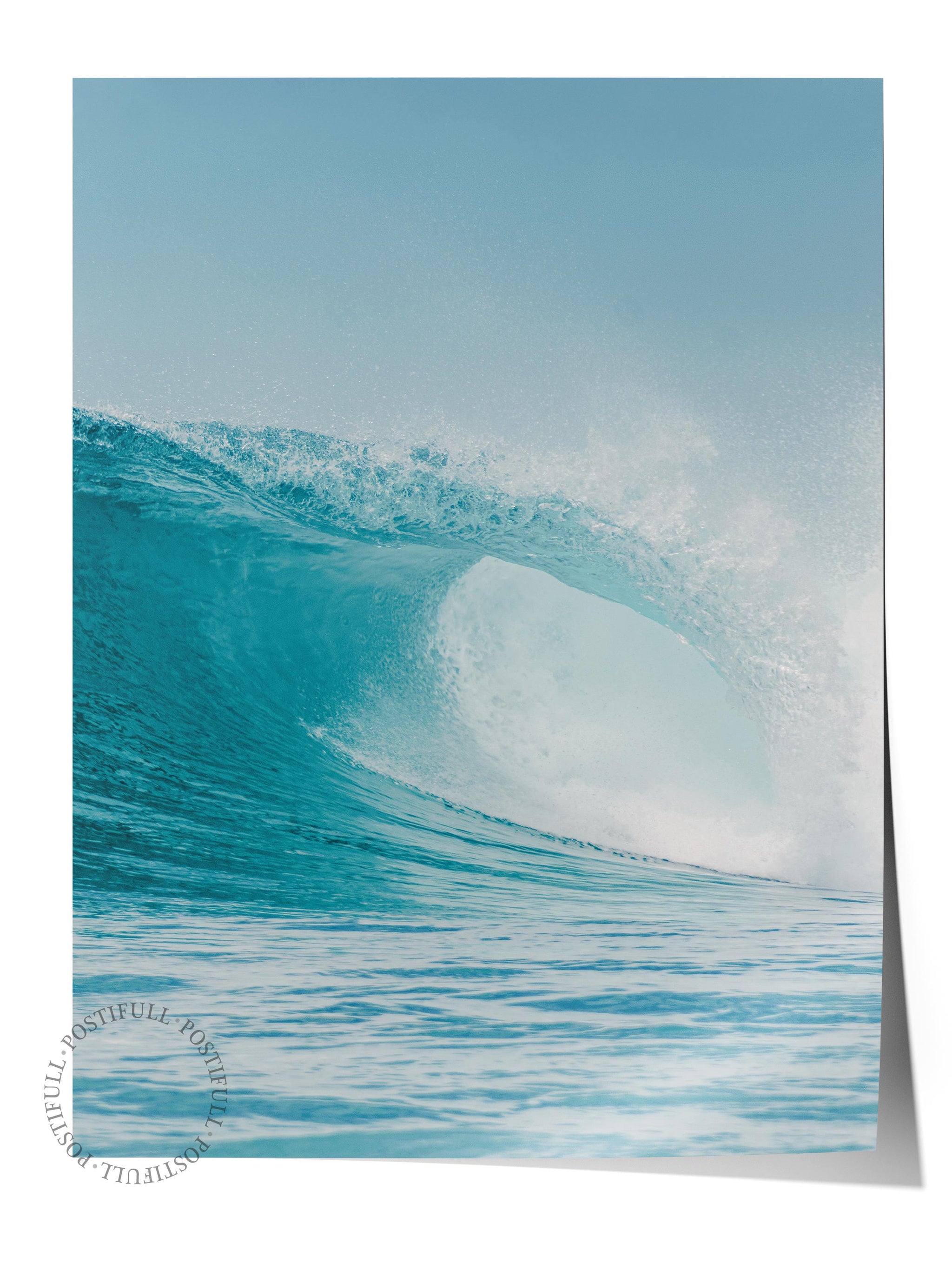 Çerçevesiz Poster, Yaz Temalı Tablo NO:204, Büyük Dalga Fotoğrafı, Mav