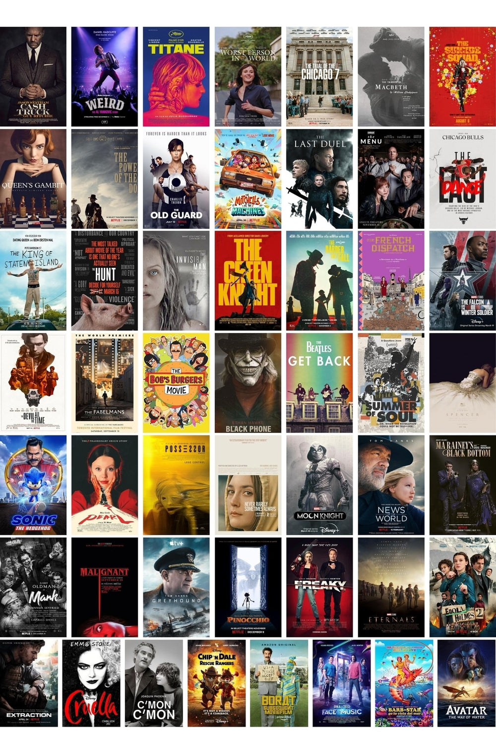Film Posterleri - Duvar Posteri Kolaj Seti - 50 Adet - Arkası Yapışkan
