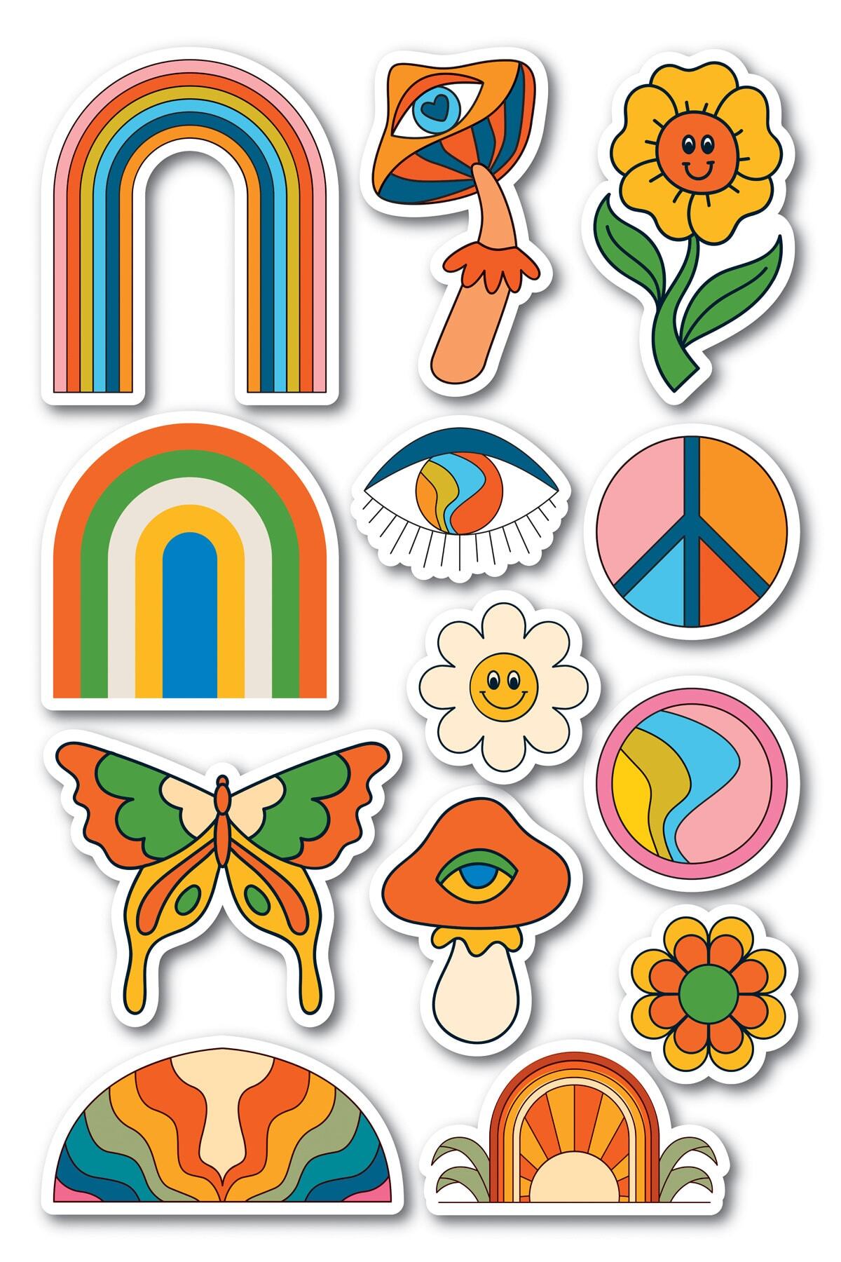 Indie Temalı Sticker Seti - 13 Adet Etiket Seti- Telefon, Tablet, Deft