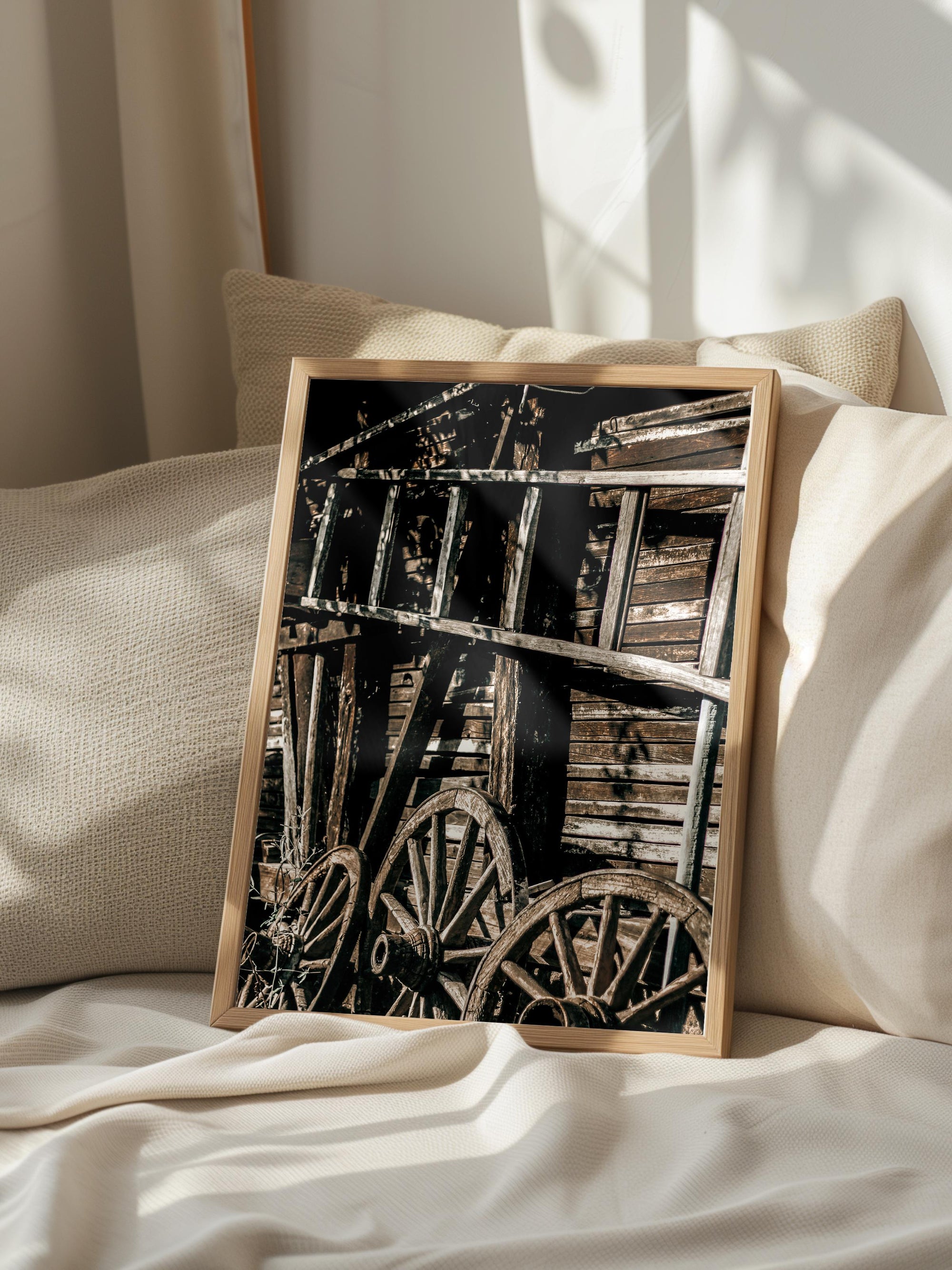 Rustic Çerçevesiz Poster, İskandinav Kahverengi Poster, NO:184 Eski Ah