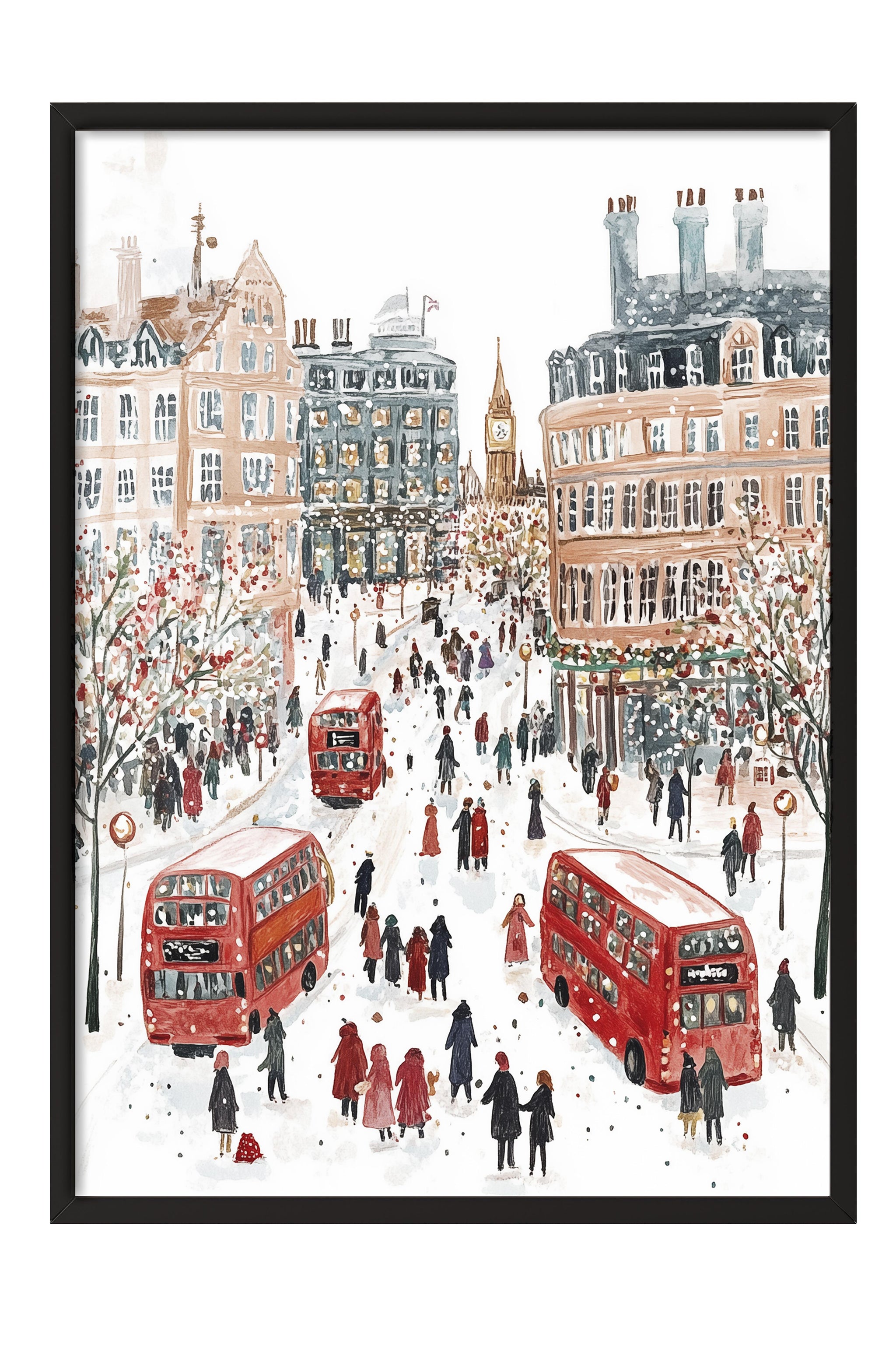 Siyah Çerçeveli Tablo, Poster ve Çerçeve Seti, Yılbaşı Comfort Serisi
