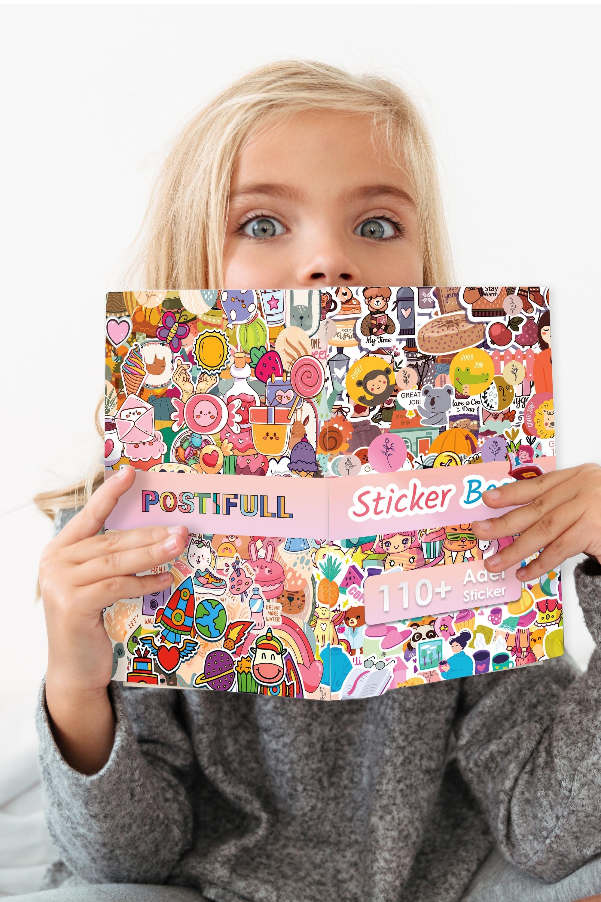 Sticker Defteri, 110 Adet Büyük Boy Sticker Etiket Seti, Vintage Pul J