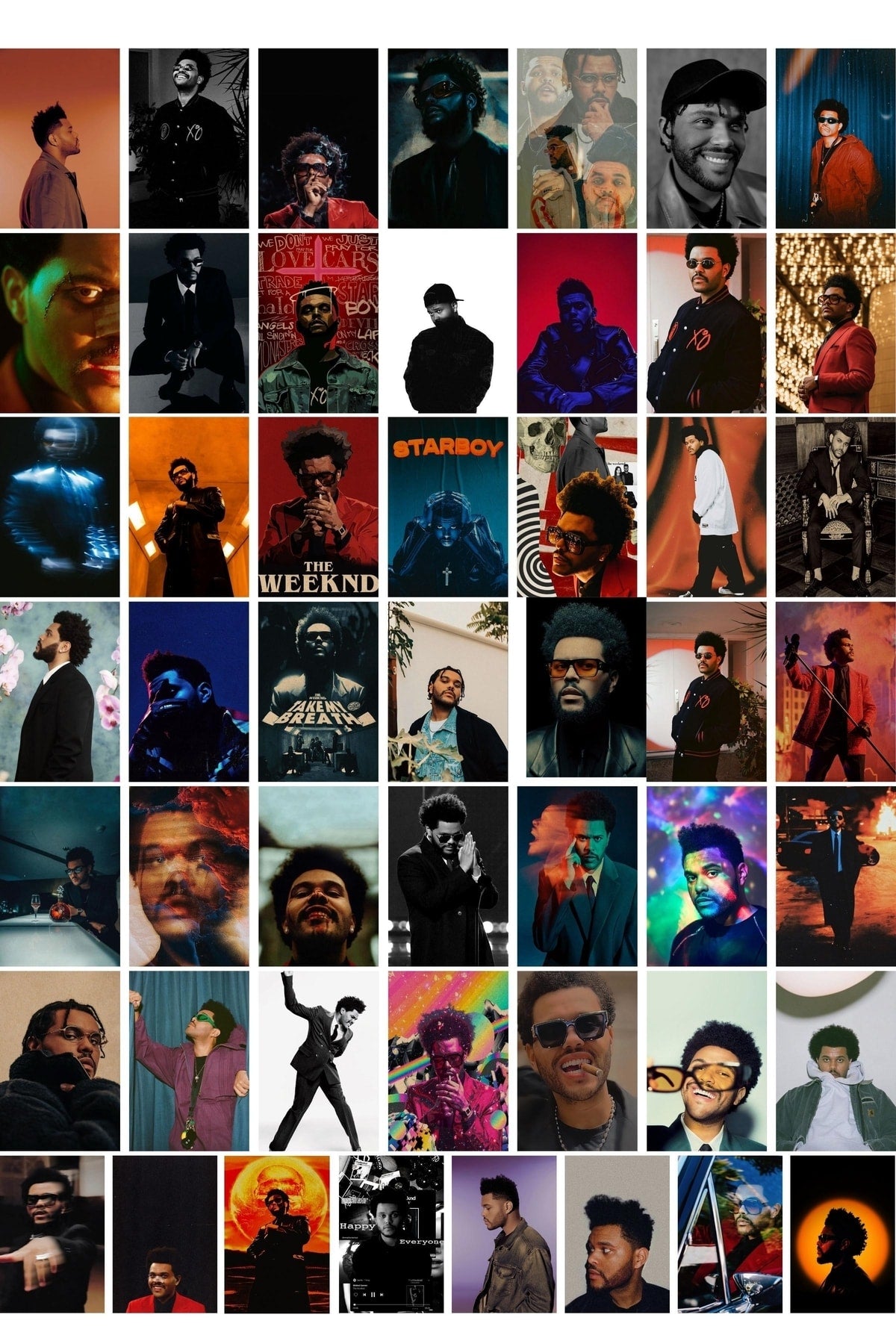 The Weeknd Poster Kolaj Seti - Duvar Posteri - Sticker Bant Hediyeli
