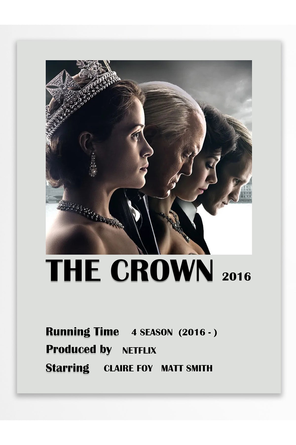 The Crown - Çerçevesiz Poster - Duvar Dekoru - Dizi ve Film Afiş Poste